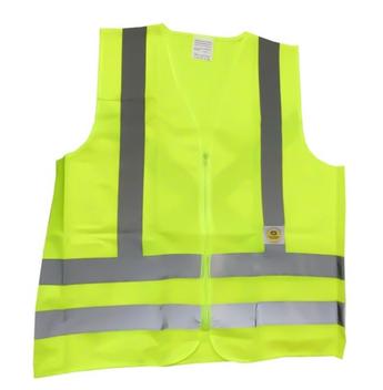 Colete Refletivo Amarelo Fluorescente Super Safety Sem Bolso Com Zíper ...