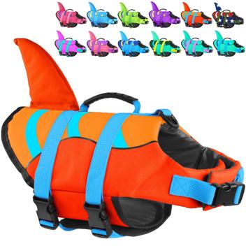 Colete salva-vidas para cães Fragralley Shark High Buoyancy Nylon PFD ...