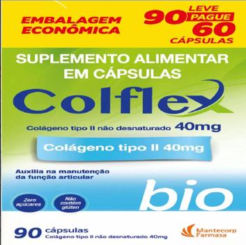 Colflex Bio Tipo Ii 90 Cápsulas - MANTECORP - Colágeno - Magazine Luiza