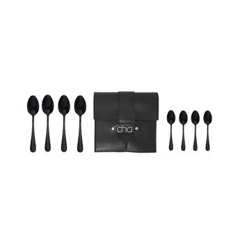 Colher de Cha e Colher de Cafe Inox Preto Colheres 24un - GOURMET MIX ...