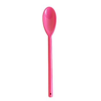 Colher de plástico cabo longo rosa para cozinha - pode ir ao fogo ...