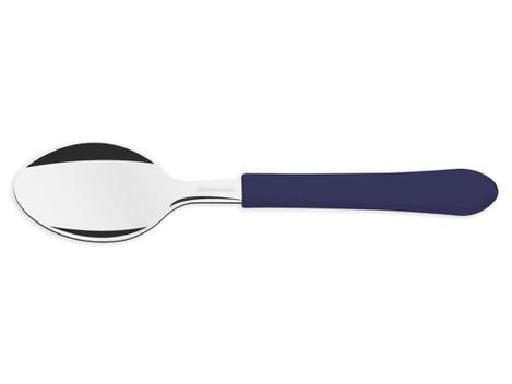 Colher para cha leme azul lamina de aco inox e cabo de polipropileno ...