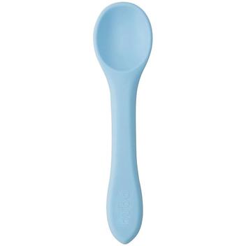 Colher Silicone Bebe Infantil Treinamento Alimentação Azul - Buba ...