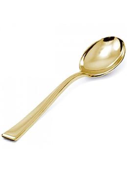 Colheres Sobremesa Dourado Ovo De Colher Premium 8 Unidades - Silver ...