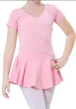 Collant Ballet Com Saia Embutida Rosa Body - Roupa Ballet Infantil ...