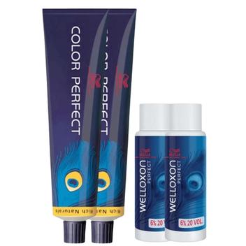 Color Perfect Coloração 2x 5/1 Castanho Claro + 2 Ox 20 Vol - Wella ...