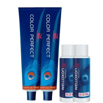 Color Perfect Coloração 2x 7/77 Louro Médio + 2 Ox 20 Vol - Wella ...