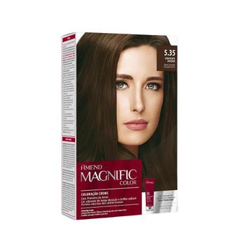 Coloração 5.35 Chocolate Intenso Magnific Color Amend - Tinta de Cabelo ...