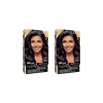 Coloraçao Beauty Color 4.20 Violeta Intenso - Kit C/2Un - Tinta de ...