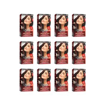 Coloraçao Beauty Color 44.66 Borgonha Magnifico - Kit C/12un - Tinta de ...