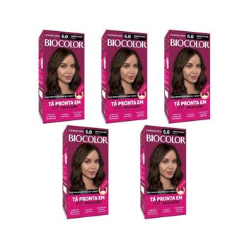 Coloraçao Biocolor Creme 6.0 Louro Escuro Classico - 5Un - Tinta de ...