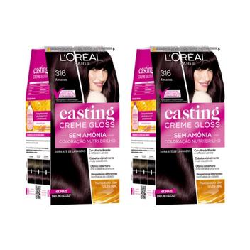 Coloraçao Casting Gloss 316 Ameixa - Kit Com 2Un - Tonalizante de ...