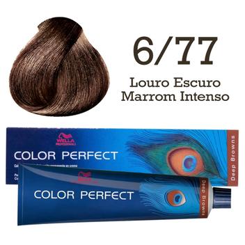 Coloração Color Perfect 6/77 Louro Escuro Marrom Intenso Wella - Wella ...