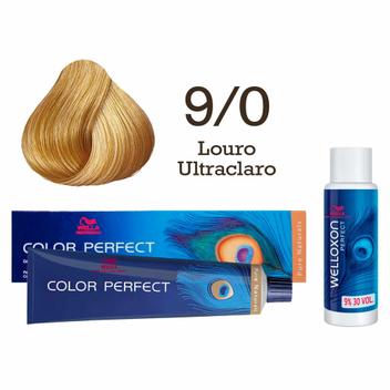 Coloração Color Perfect + Emulsão Oxi Wella Professionals - Tinta de ...