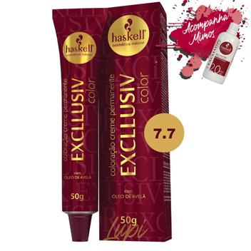 Coloracao Creme 7.7 Permanente Haskell Excllusiv Color - Tinta de ...
