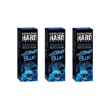 Coloraçao Keraton Hard Colors Blue-Kit C/3Un - Tinta de Cabelo ...