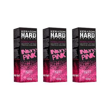 Coloraçao Keraton Hard Colors Insane Pink - Kit Com 3Un - Tinta de ...