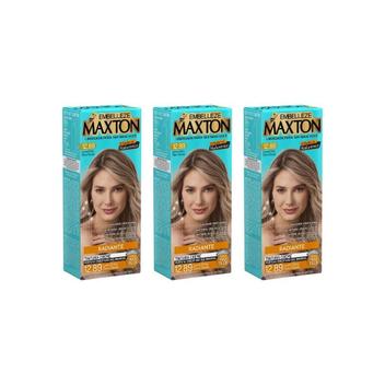 Coloraçao Maxton 12.89 Louro Extra Claro Perola-Kit C/3Un - Tinta de ...
