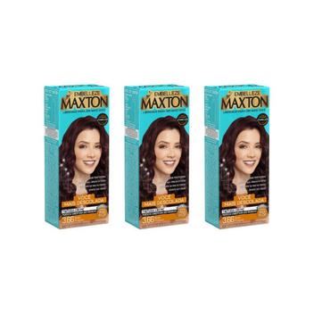 Coloraçao Maxton 3.66 Acaju Seduçao-Kit C/3Un - Embelleze - Tinta de ...