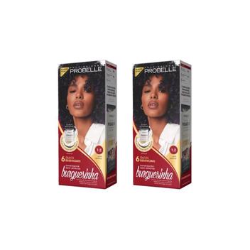 Coloração Probelle Burguesinha 1.2 Preto Ametista-Kit C/2Un - Tinta de ...