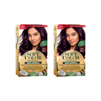 Coloraçao Soft Color 366 Borbeaux - Kit C/2un - Tinta de Cabelo ...