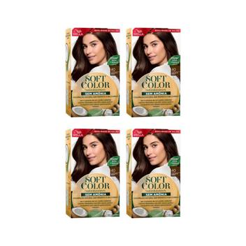 Coloraçao Soft Color 40 Castanho Medio-Kit C/4Un - Tinta de Cabelo ...