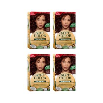 Coloraçao Soft Color 457 Castanho Avermelhado-Kit C/4Un - Tinta de ...