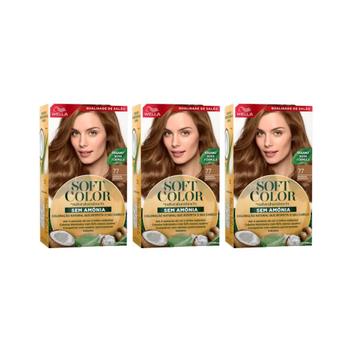 Coloraçao Soft Color 77 Marrom Dourado-Kit C/3Un - Tinta de Cabelo ...