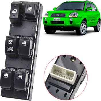 comando botão vidro elétrico motorista hyundai tucson 2007 2008 2009 ...