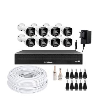 Combo 1 CFTV (1 DVR 8 Canais 8 Camaras Cabo e Conectores) - INTELBRAS - Gravador de Vídeo / DVR ...