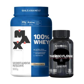 Combo 100% Whey Protein 900g e Cafeína Themo Flame 60 Tabs - Definição ...