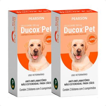 Combo 2 Ducox Pet 200mg Pearson Anti-inflamatório Cães e Gatos - 10 ...
