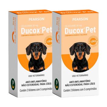 Combo 2 Ducox Pet 50mg Pearson Anti-inflamatório Cães e Gatos - 10 ...