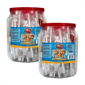 Combo 2 Kit 40 Escovas Descartável + Creme Dental CatDog & Cia - Escova ...