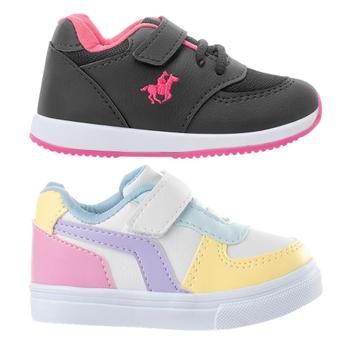 Combo 2 Pares Tenis Infantil Casual Menina Funfy 3248B - Tênis Infantil ...