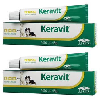 Combo 2Un Keravit 5G - Vetnil - Dermatológico Pet - Magazine Luiza