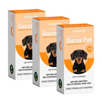 Combo 3 Ducox Pet 50mg Pearson Anti-inflamatório Cães e Gatos - 10 ...