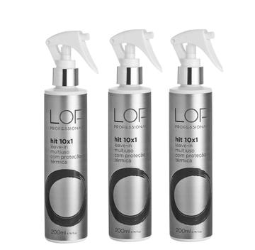 Combo 3 Leave in Multiuso Hit 10x1 200ml - Lof Professional - Leave in ...