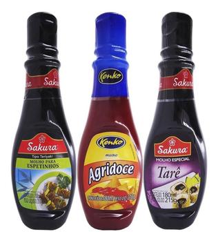 Combo 3 Molhos Sakura Tarê Agridoce E Teriyaki 180ml - Sakura Nakaya ...