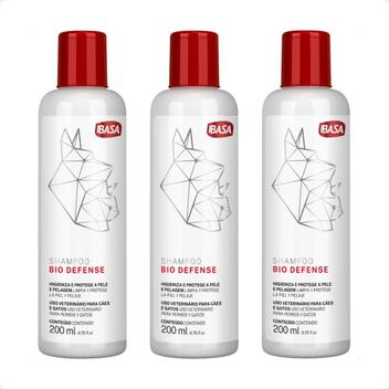 Combo 3 Shampoo Bio Defense Ibasa para Cães e Gatos - 200ml - Shampoo e ...