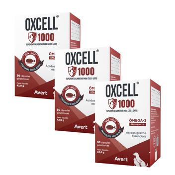Combo 3Un Oxcell 1000mg 30 Caps Avert - Vitaminas e Suplementos para ...