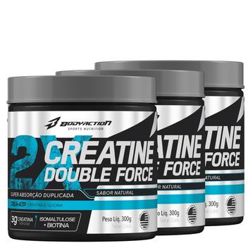 Combo 3x Creatine Double Force 300g Cada Total 900g Creatina ...