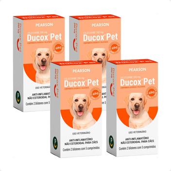 Combo 4 Ducox Pet 200mg Pearson Anti-inflamatório Cães e Gatos - 10 ...