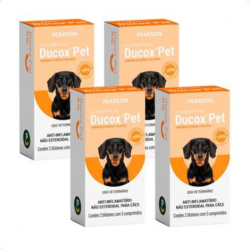 Combo 4 Ducox Pet 50mg Pearson Anti-inflamatório Cães e Gatos - 10 ...