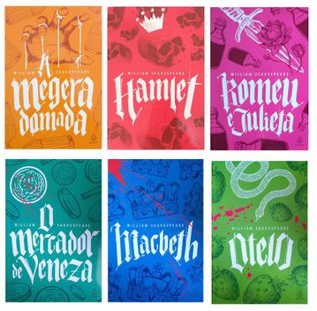 Combo 6 Livros Clássicos William Shakespeare Mercador Otelo Hamlet Macbeth Romeu Julieta Megera ...
