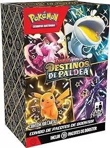 Combo Booster Pokémon Destinos de Paldea 18 Pacotes Copag Português ...