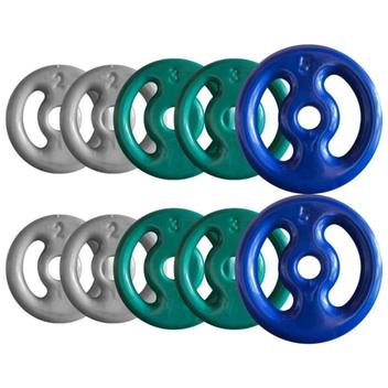 Combo com 10 Anilhas Emborrachadas - 30 Kg - BOX INGÁ - Anilha ...