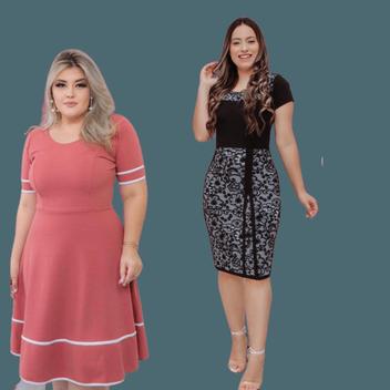 Combo Com 2 Roupa Florido Diversas Moda Feminina Evangelico Cristã ...