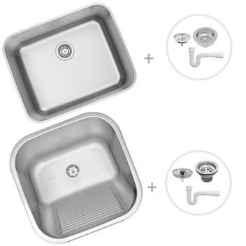 Combo Cuba Tanque Lavar Roupa Pia Cozinha Tramontina Inox Dora 50x40 ...