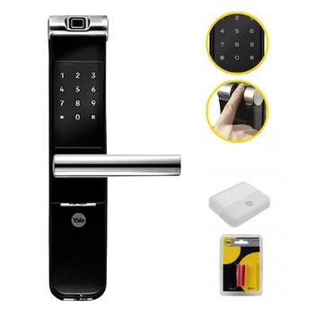 Combo Fechadura Digital YMF 40A com Maçaneta +Hub + Zigg- Abre com ...